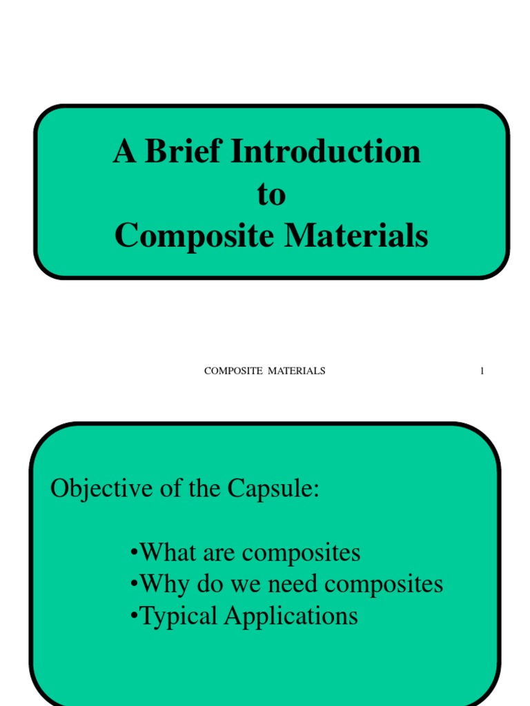 A Brief Introduction To Composite Materials | PDF | Composite Material ...