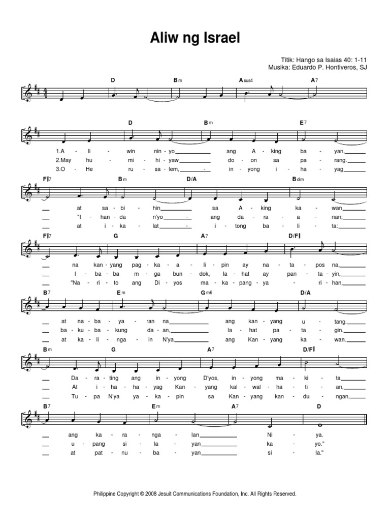 Aliw NG Israel | PDF