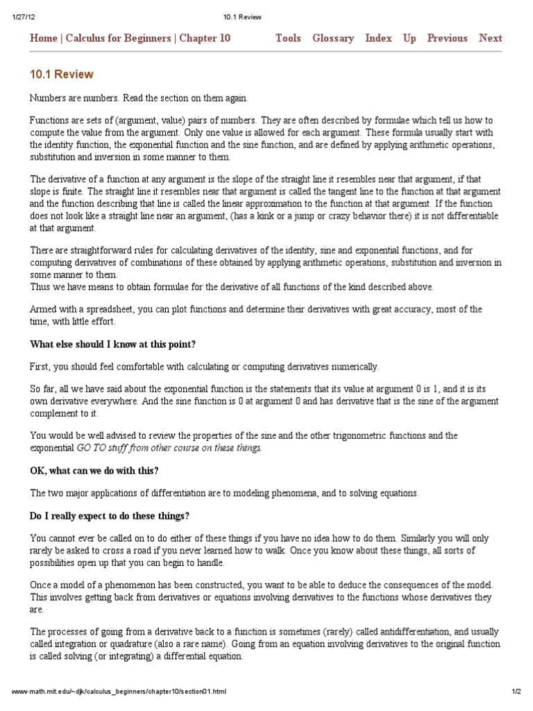 10.review of Functions and Derivativespdf | PDF | Equations | Calculus