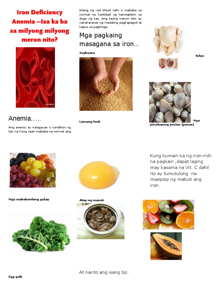 Anemia Pamphlet | PDF