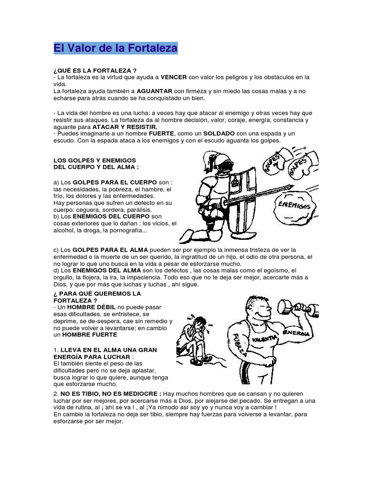 El Valor de La Fortaleza | PDF | Conocimiento | Jesús