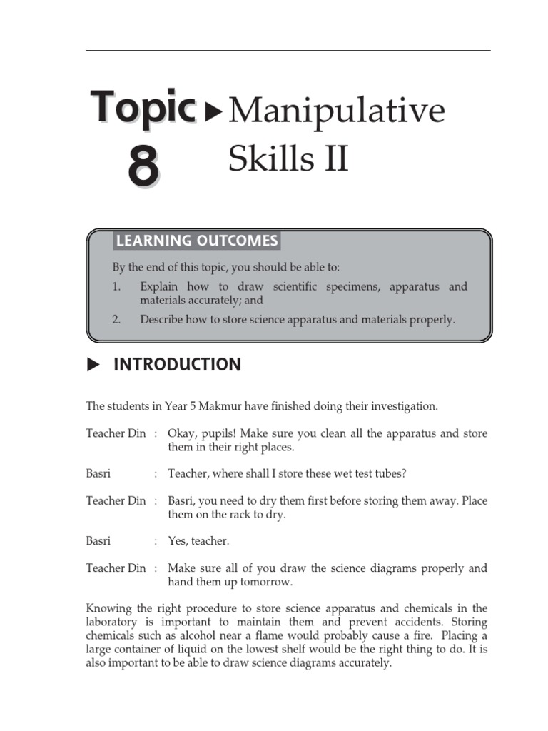 Topic 8 Manipulative Skills II | PDF | Magnet | Drawing