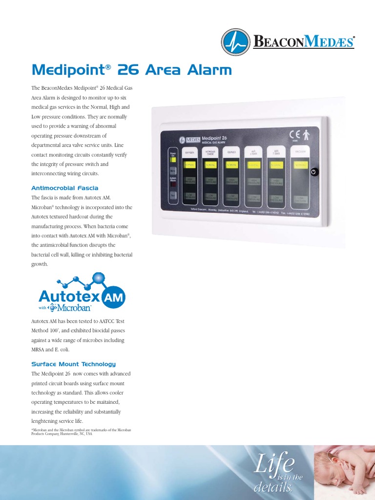 Medipoint 26 Area Alarm: Antimocrobial Fascia | PDF | Antimicrobial ...