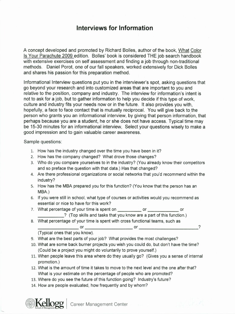 Informational Interviews | PDF | Interview | Psychological Concepts