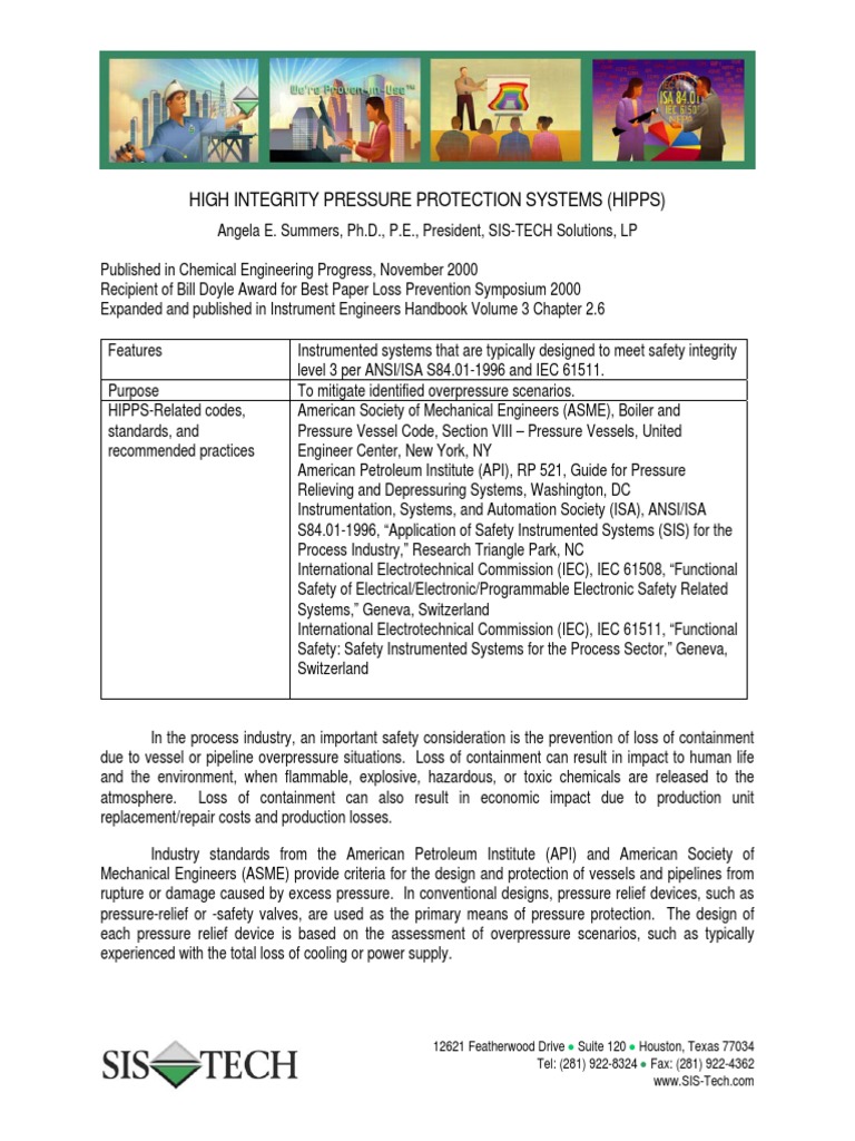 High Integrity Pressure Protection Systems HIPPS - Angela Summers ...