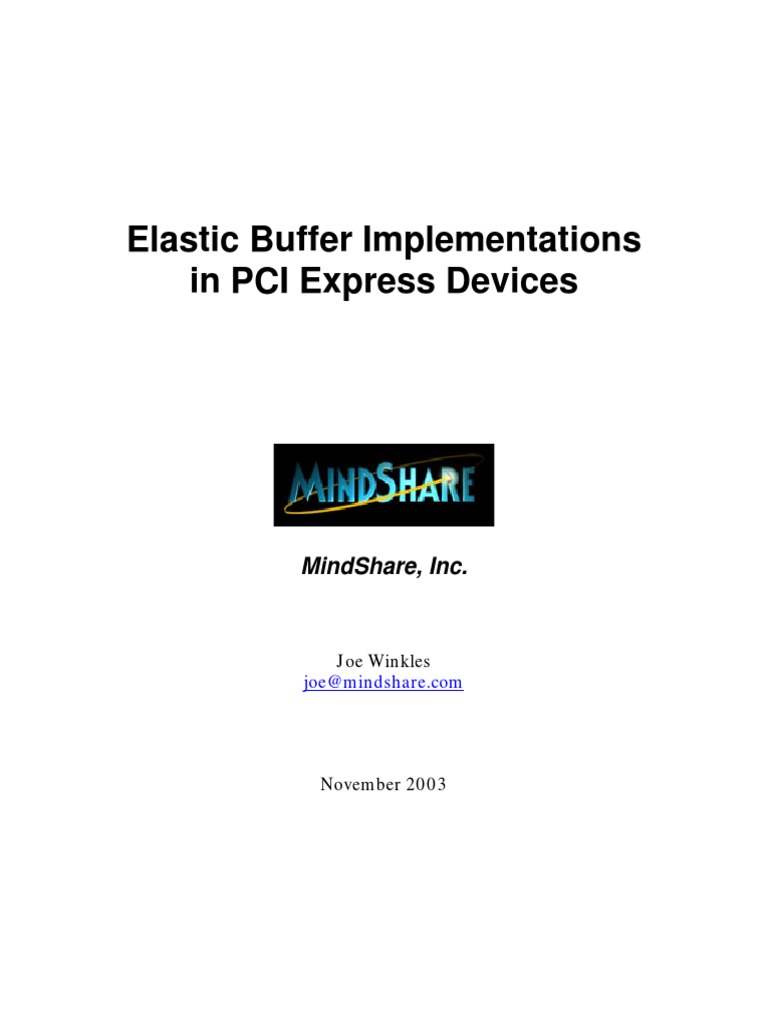 Mindshare Pcie Elastic Buffer | PDF | Data Buffer | Telecommunications