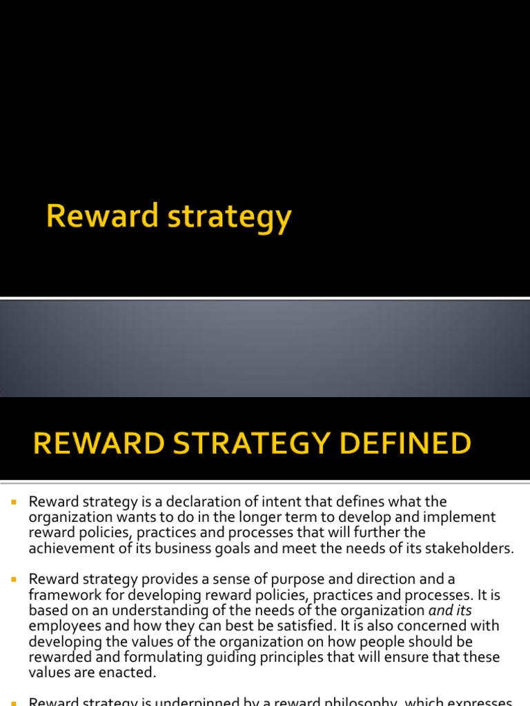 Ch11 Reward Strategy | PDF | Strategic Management | Emergence