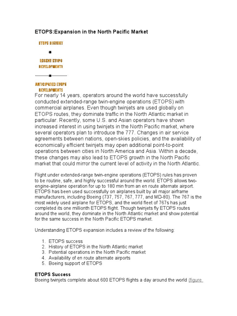 1998 Q4-ETOPS-Expansion in The North Pacific Market | PDF | Airport ...