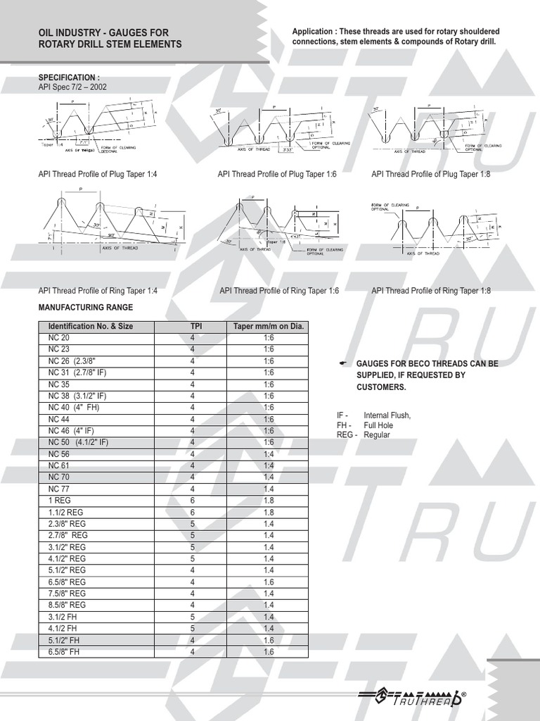 Rotary Stem Threads Gauges | PDF | Technology & Engineering