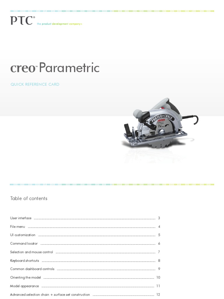 Creo Parametric Quick Reference Cards | PDF | Control Key | Keyboard ...