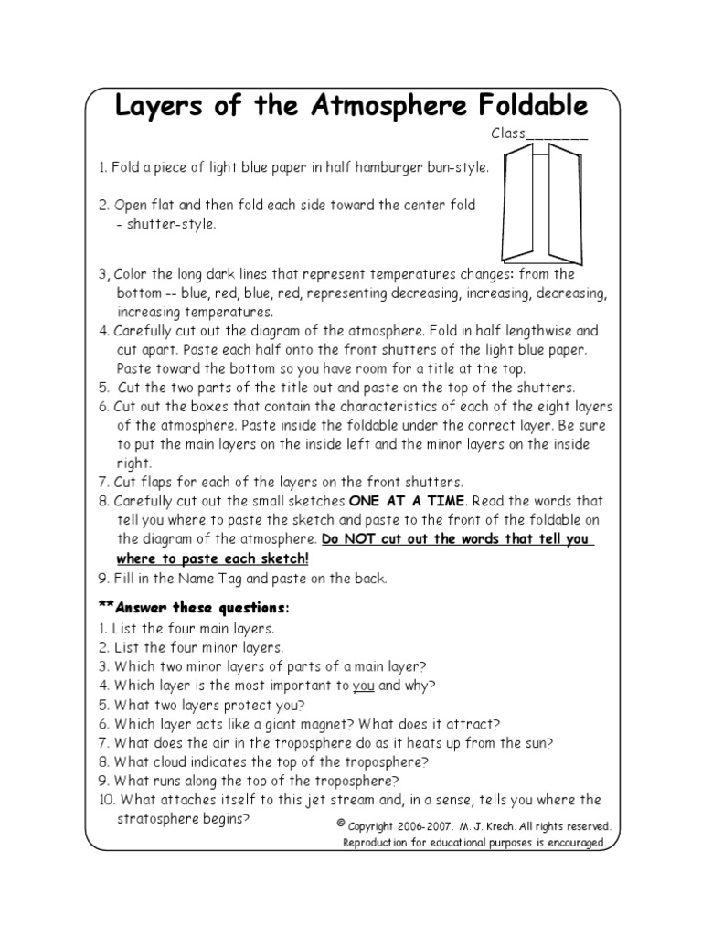 Atmosphere Foldable | PDF | Stratosphere | Ionosphere