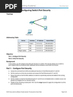 11.1.10 Packet Tracer - Implement Port Security | PDF | Network Interface Controller | Network ...