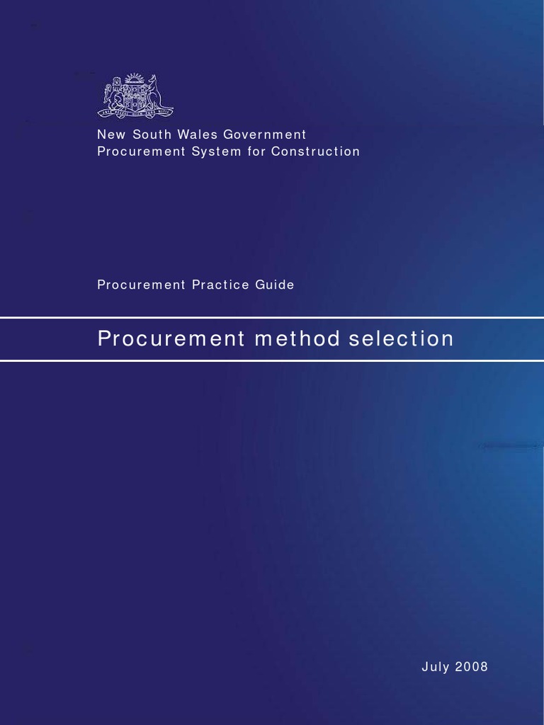 Procurement Method Selection | PDF | Procurement | Construction Management
