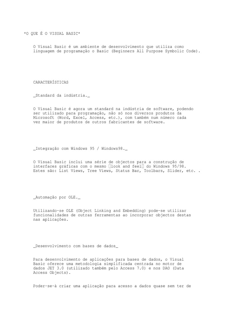 Apostila de Visual Basic | PDF