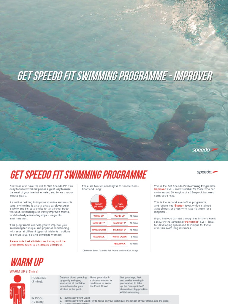 Get Speedo Fit Swimming Programme - Improver | PDF | Swimming ...