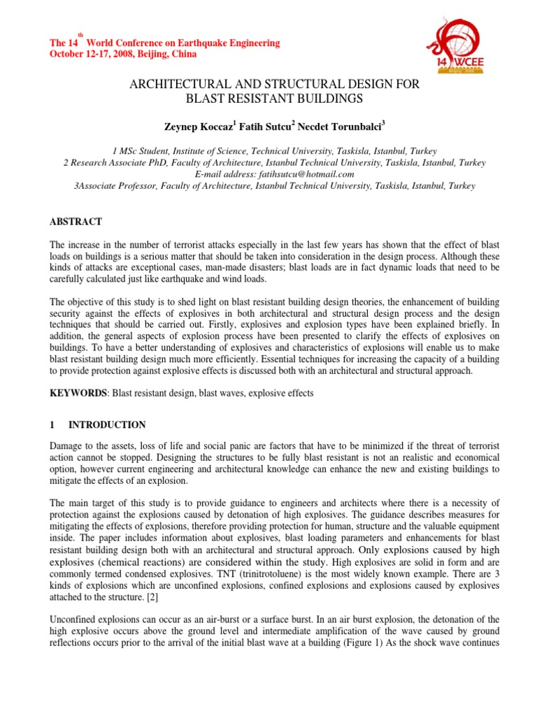 Blast Resistant Building Design Guide | PDF | Science & Mathematics