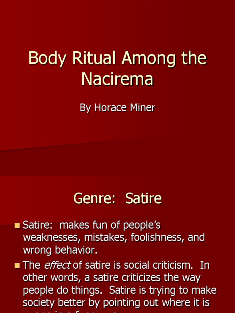 Body Ritual Among The Nacirema | PDF | Satire | Rituals