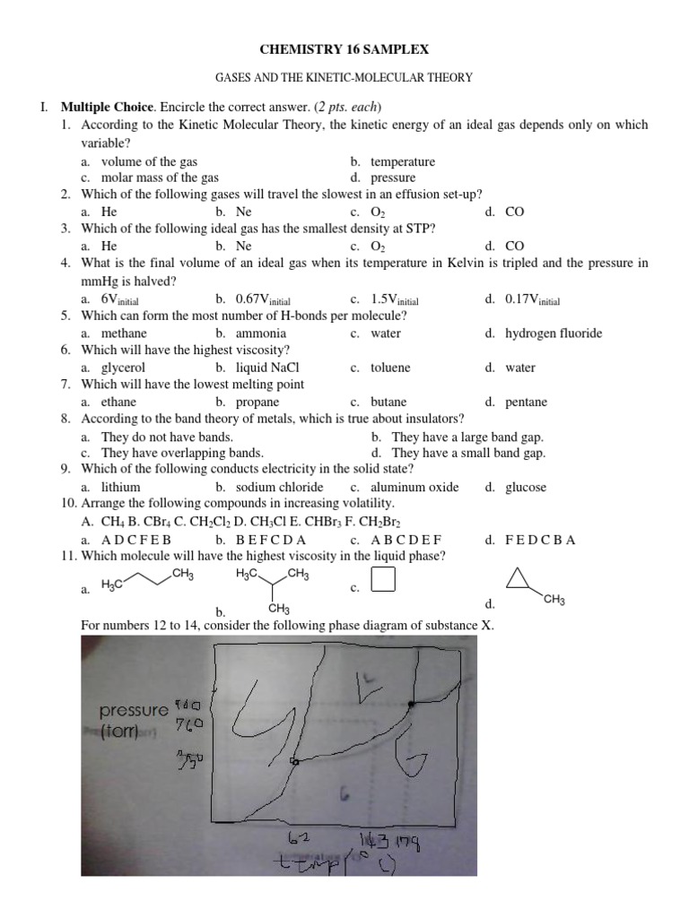 Sample (X) Sample Exam | PDF | Acid | Solution