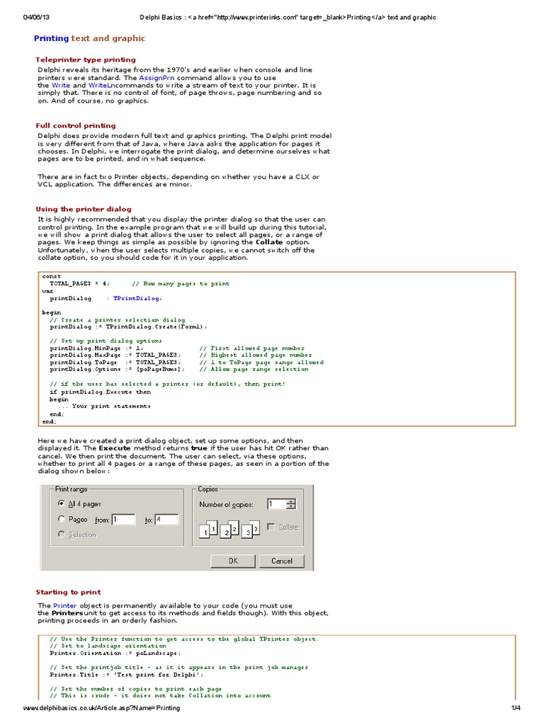 Text and Graphic: Printing | PDF | Printer (Computing) | Command Line Interface