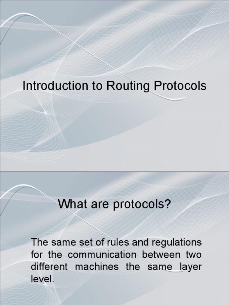 Introduction To Routing Protocols | PDF | Routing | Router (Computing)