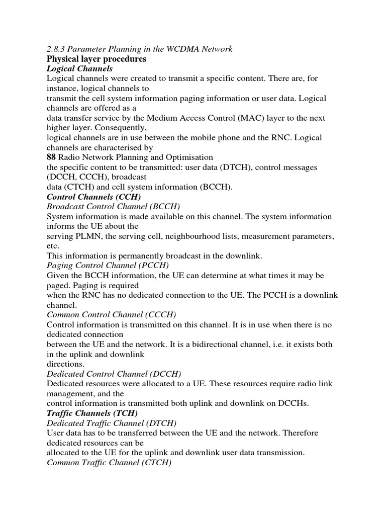 Logical Channels, Transport Channels, and Physical Channels in WCDMA ...