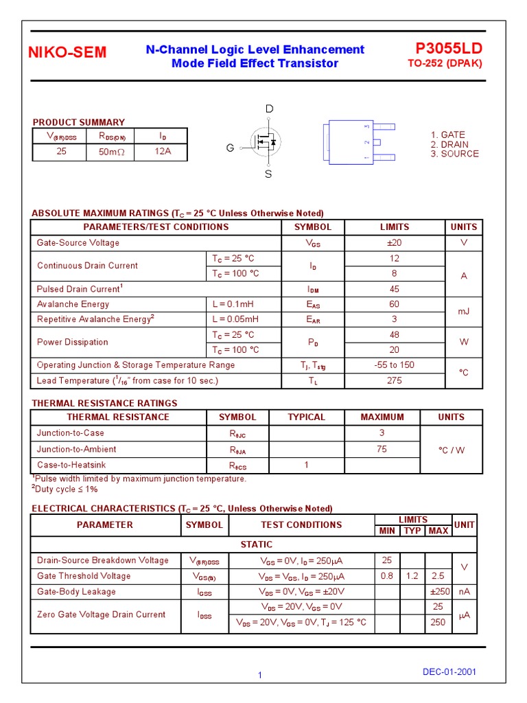 3055 Datasheet | PDF