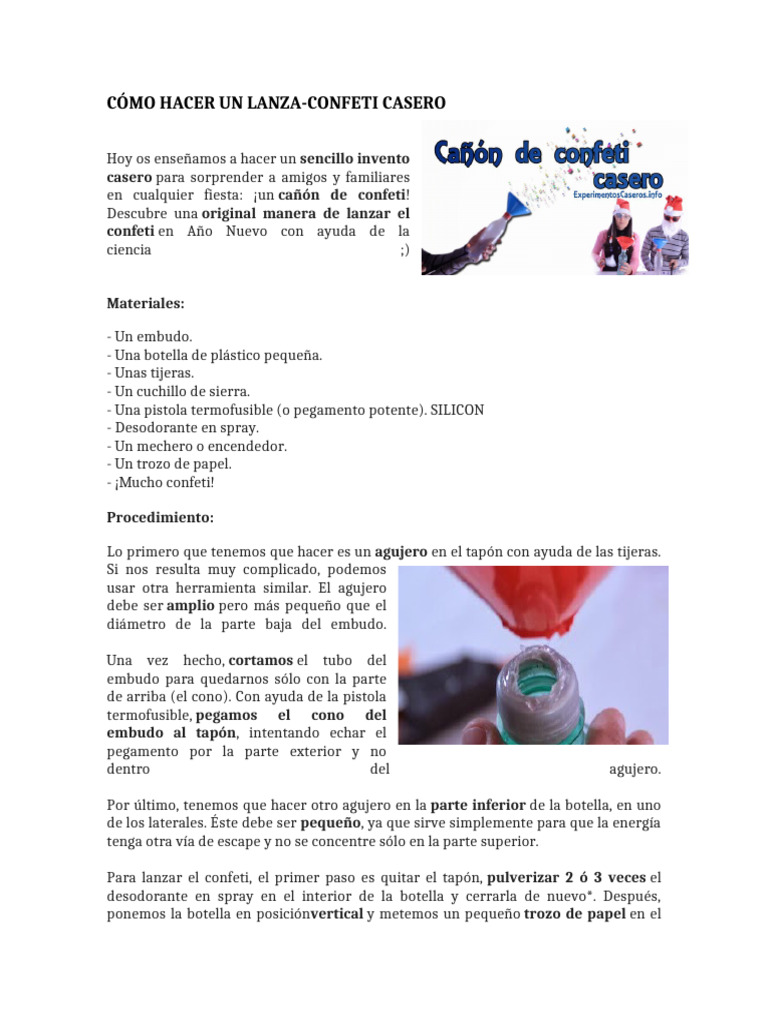 Cómo Hacer Un Lanza | PDF | Botella | Ocio