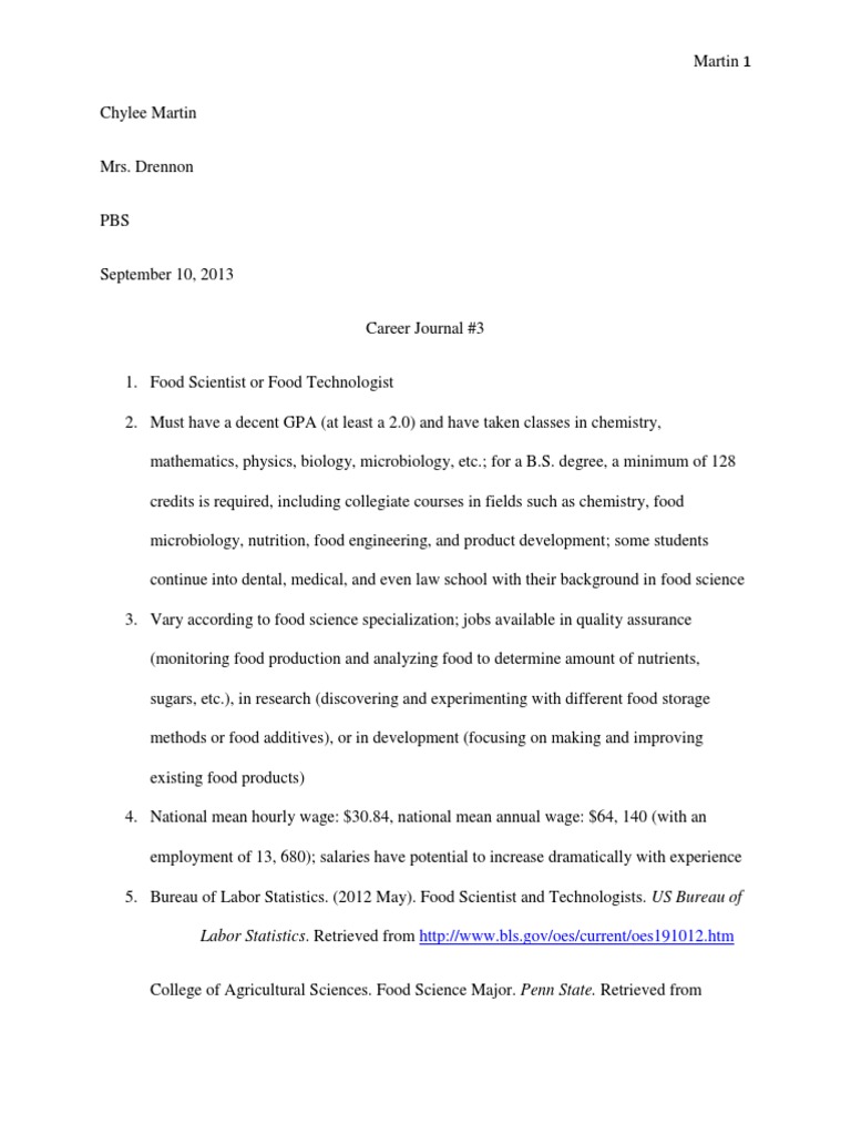 Career Journal 3 | PDF