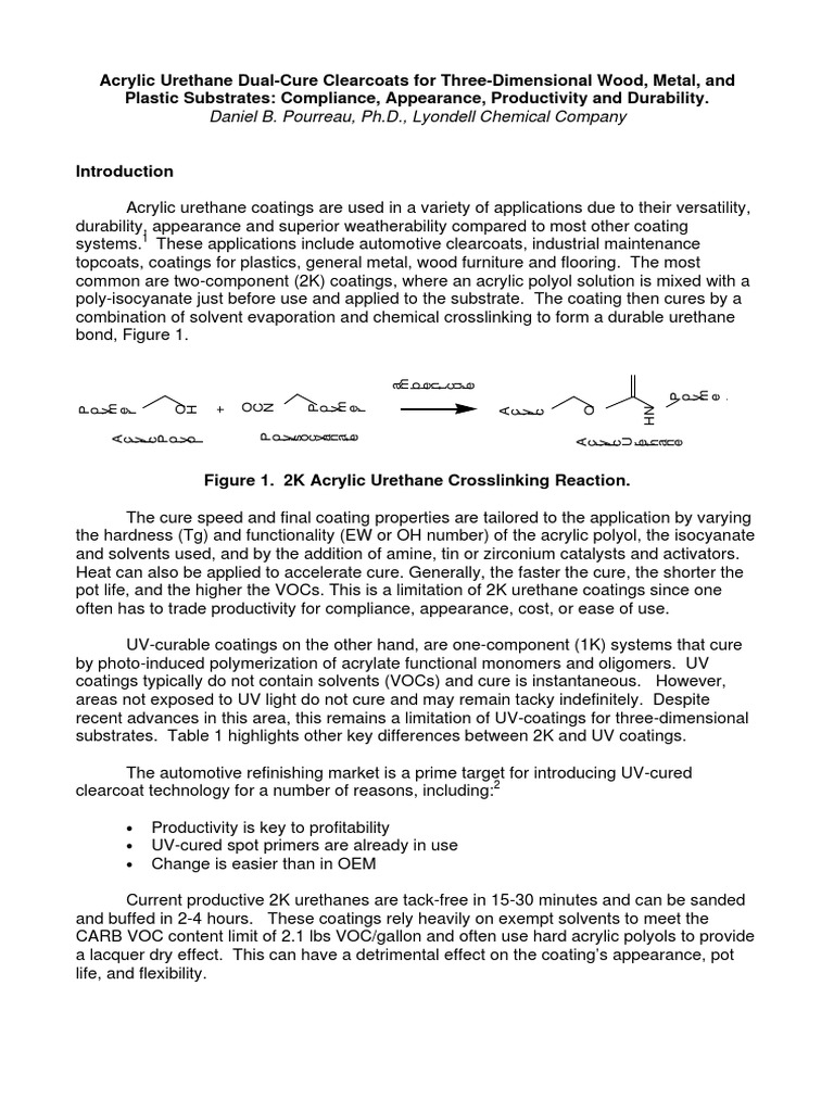 Acrylic Urethane | PDF | Polyurethane | Raman Spectroscopy