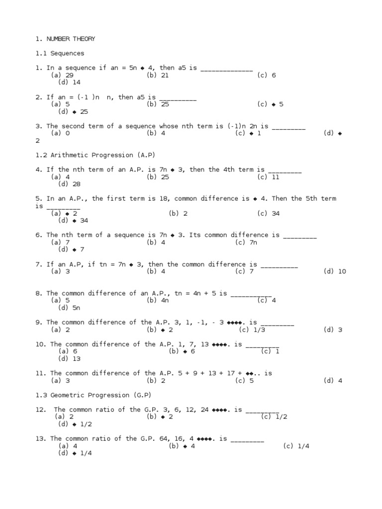 10th One Marks in Maths (It's Important) | PDF | Circle | Geometry