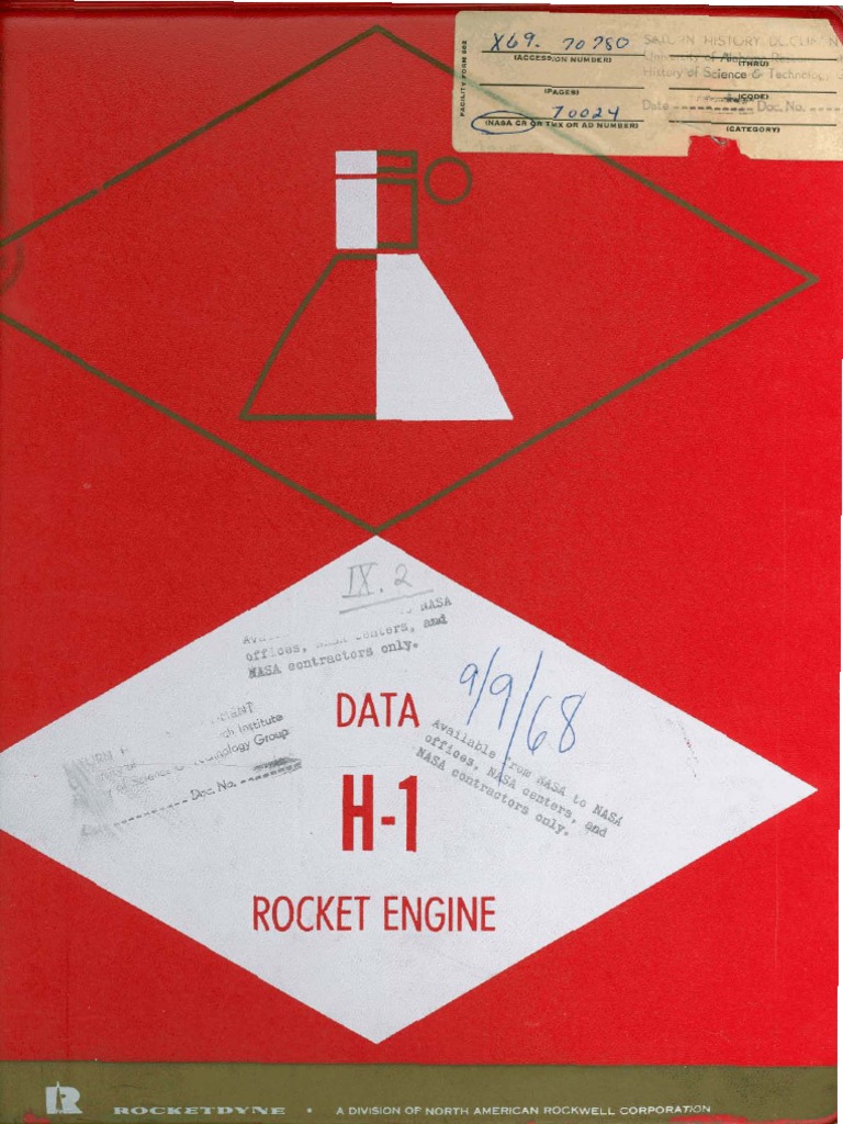Rocket Engine Technical Manual: H-1 Rocket Engines Models H-1C and H-1D ...