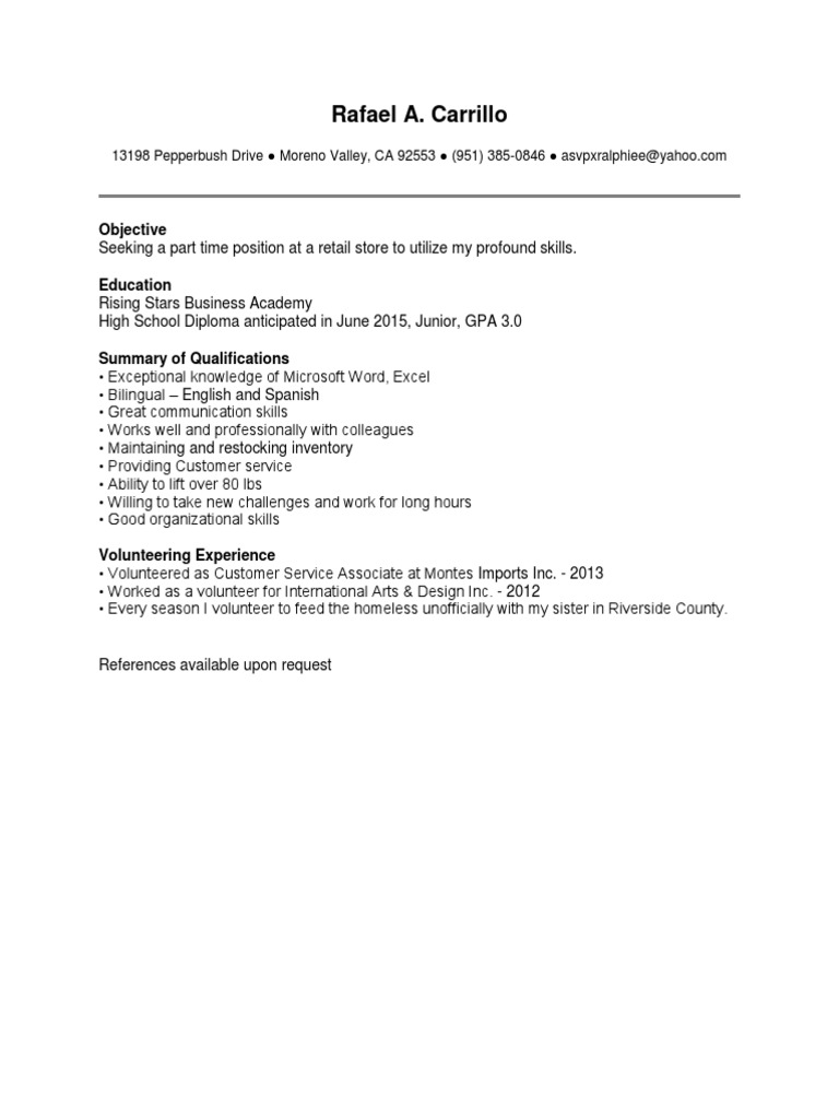 Rafael Carrillo - Resume | PDF | Career & Growth