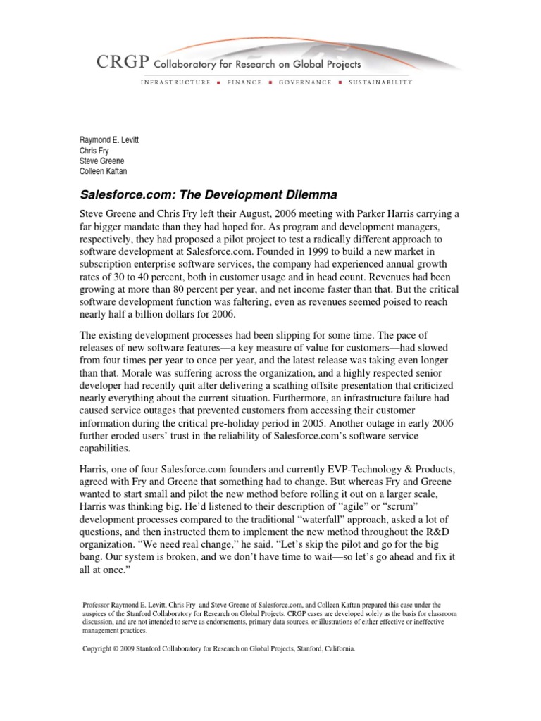 Case Study | PDF | Scrum (Software Development) | Agile Software ...