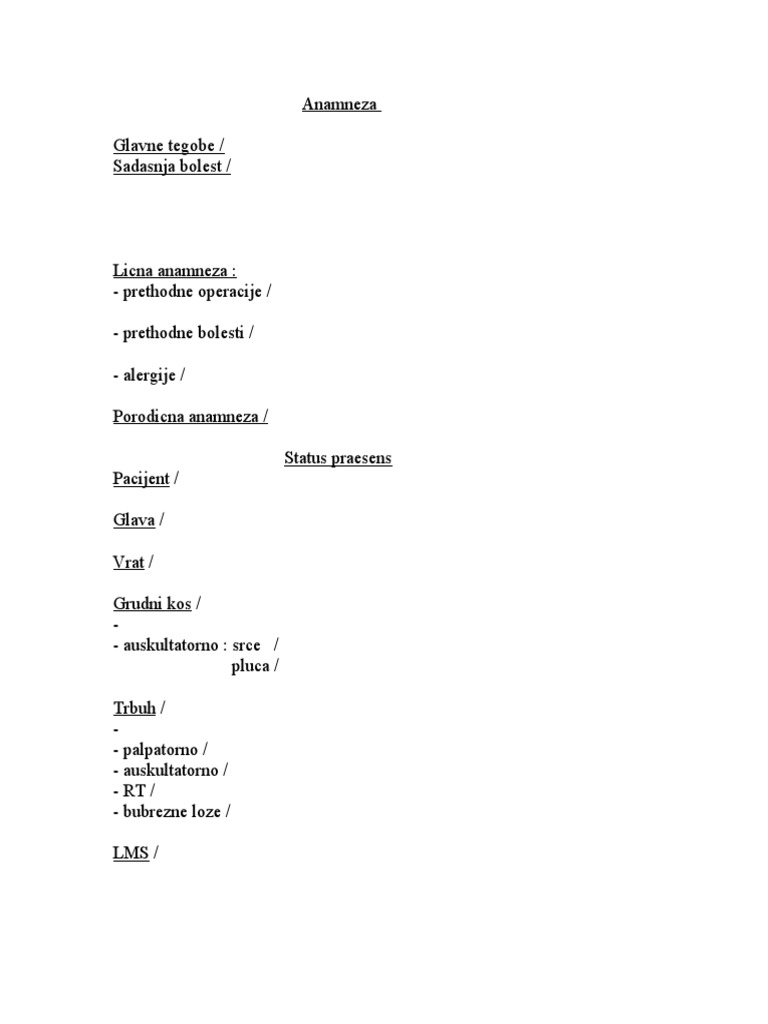 Anamneza | PDF