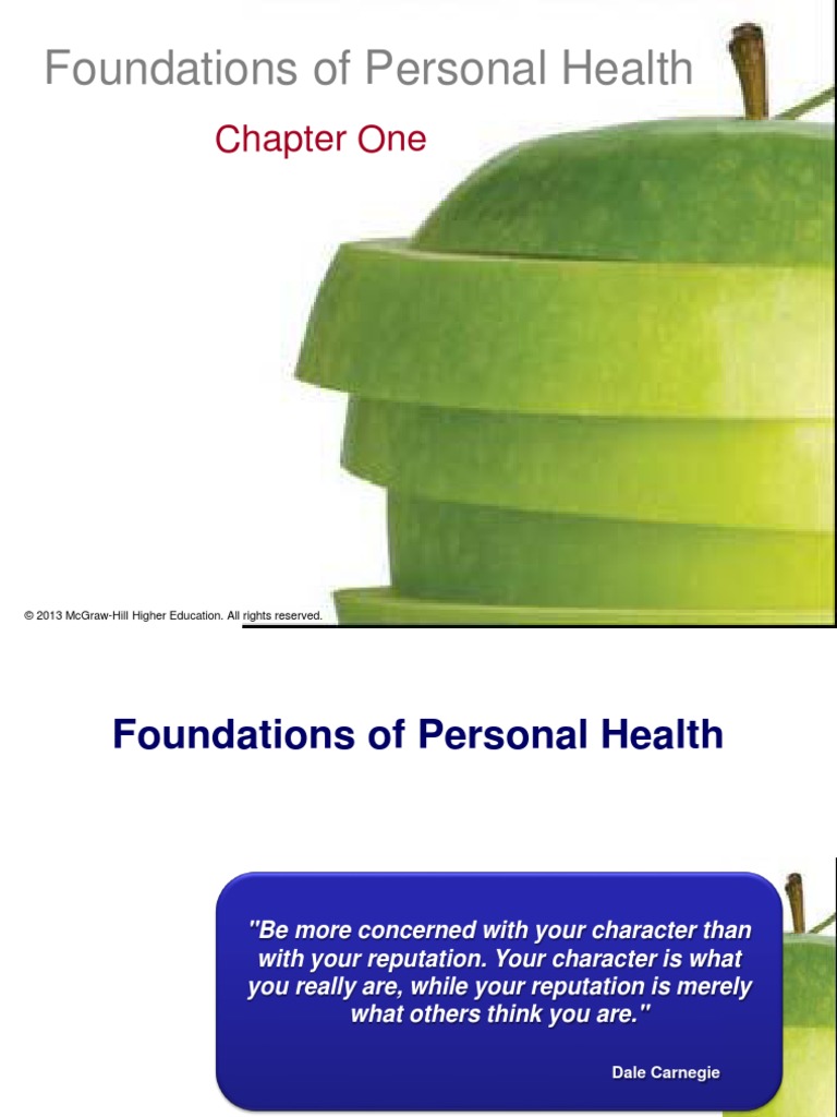 Chapter 1 - Foundations of Health | PDF | Behavior | Public Health