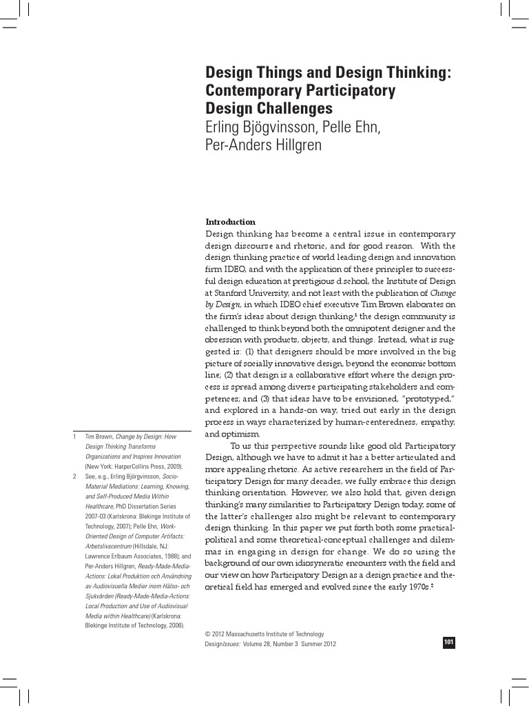 Design Things and Design Thinking PDF | PDF | Design Thinking | Design