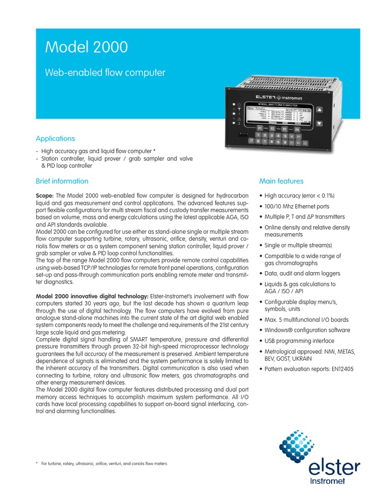 Elster-Instromet M2000 FC | PDF | Computer Network | Electronics