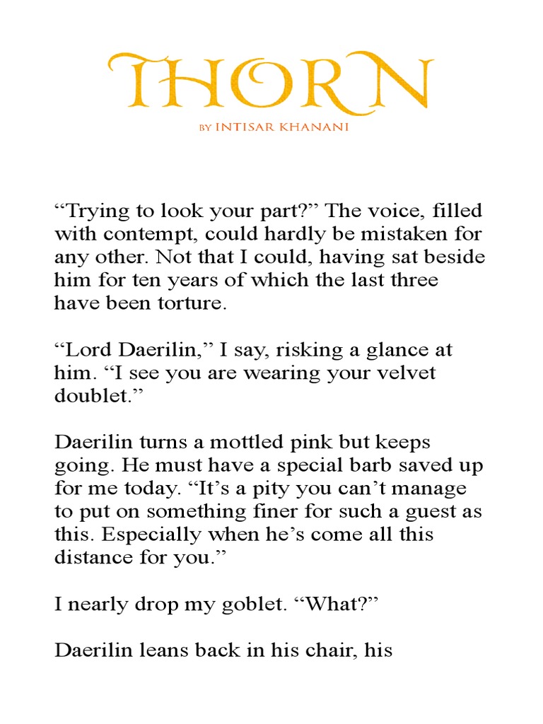 Thorn Intisar Khanani EXCERPT | PDF