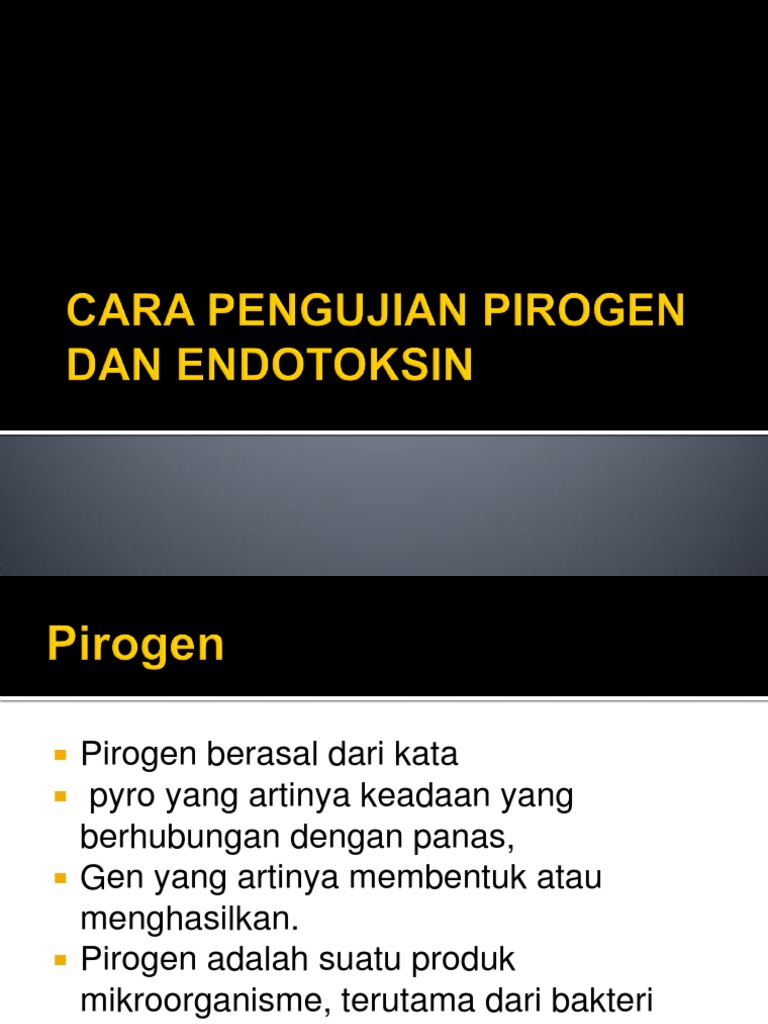 Cara Pengujian Pirogen Dan Endotoksin | PDF