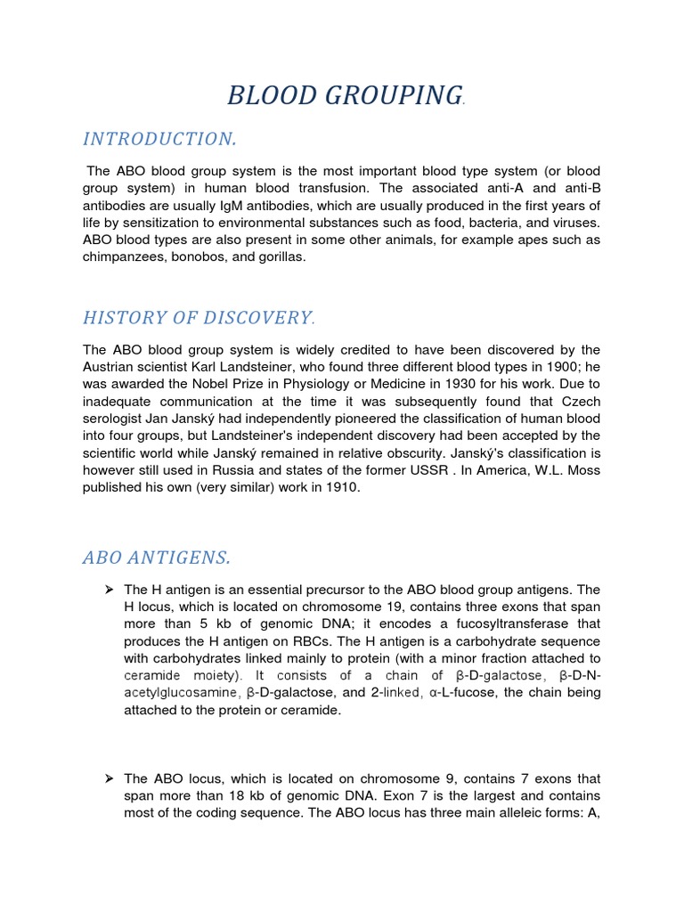 Blood Grouping ! | PDF | Blood Type | Life Sciences