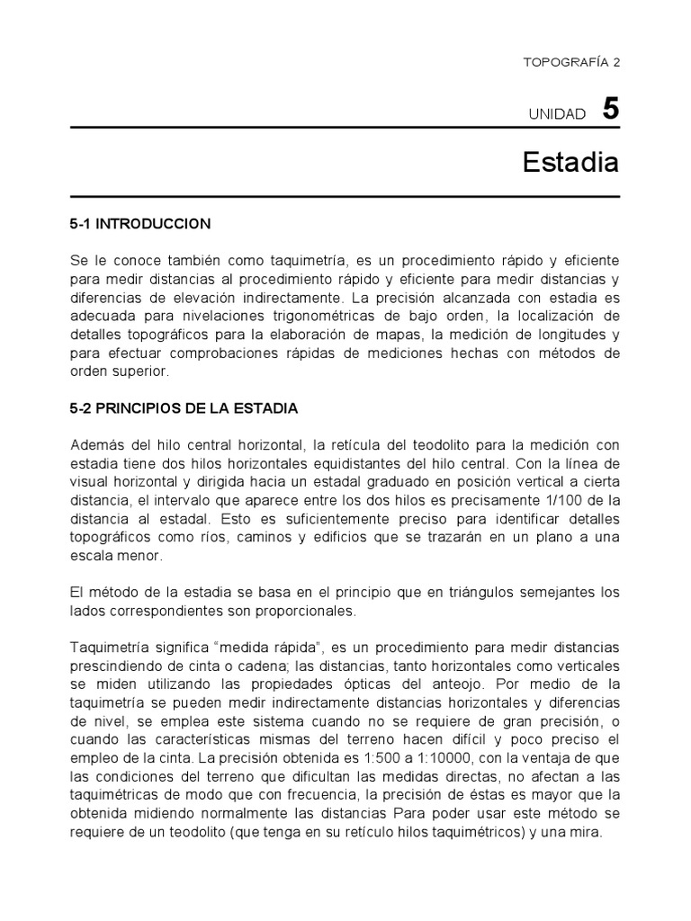 CAPITULO 5 - Estadia | PDF | Topografía | Cartografía