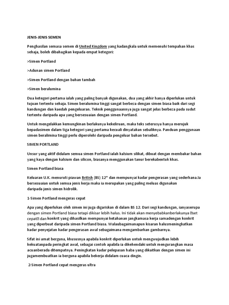 JENIS Jenis Konkrit | PDF