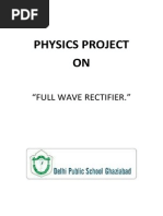 Class 12 Physics Project On Full Wave Bridge Rectifier | PDF | Rectifier | Direct Current