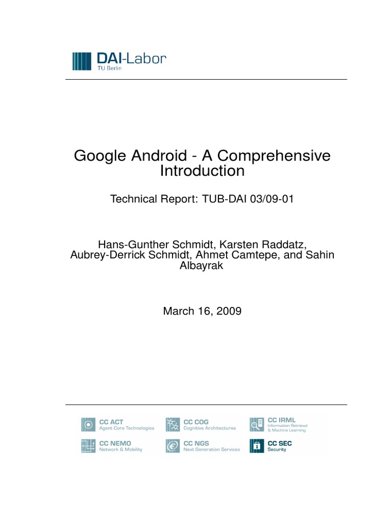 Google Android - A Comprehensive: Technical Report: TUB-DAI 03/09-01 | PDF | Eclipse (Software ...