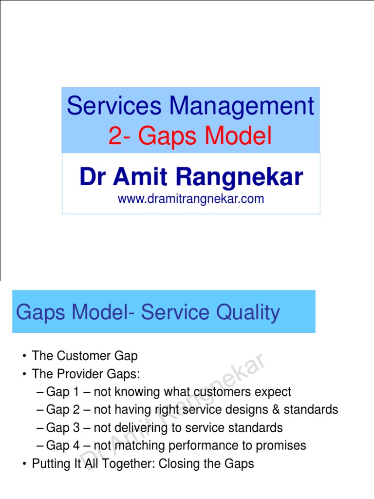 2 Gaps Model | PDF | Business Economics | Marketing
