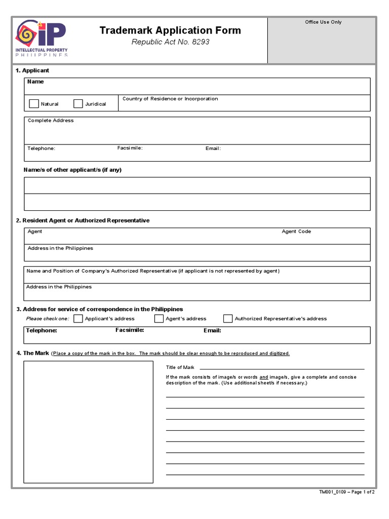 Trademark Application Form | PDF