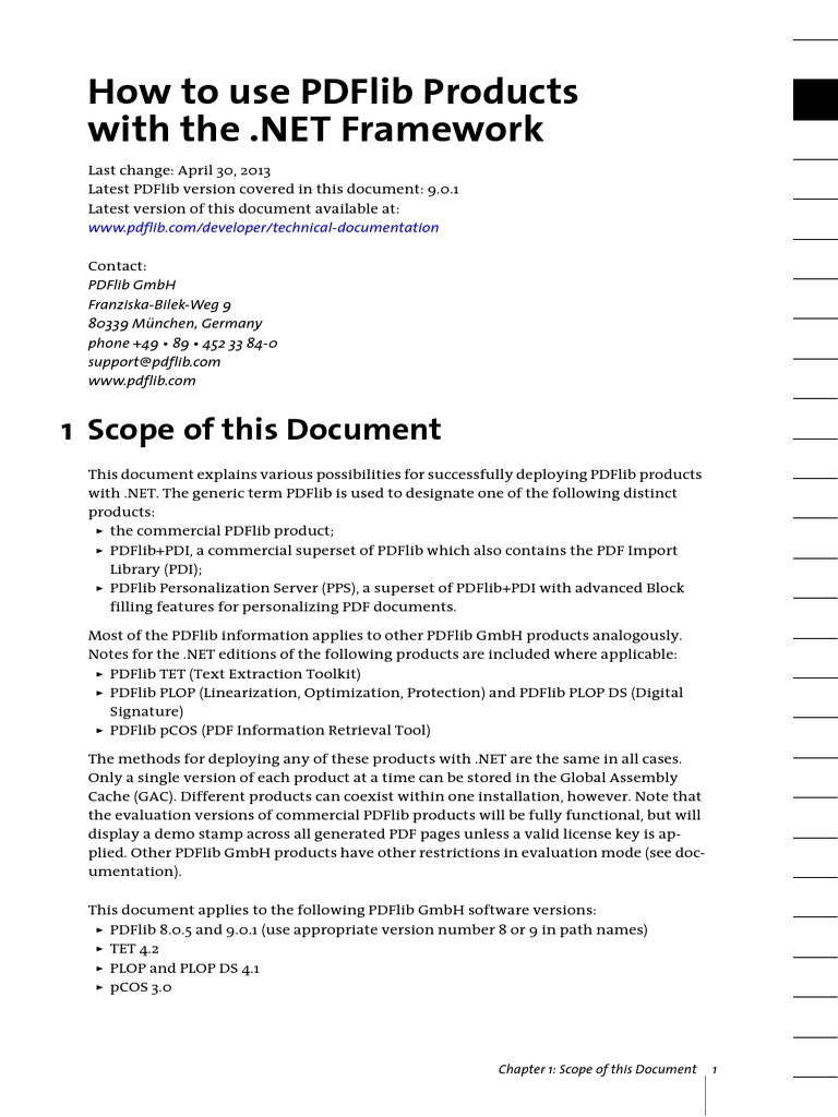 How To Use Pdflib Products: 1 Scope of This Document | PDF | 64 Bit Computing | Library (Computing)