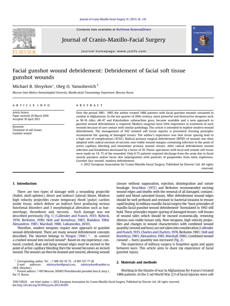 Facial Gunshot | PDF | Wound | Surgical Suture