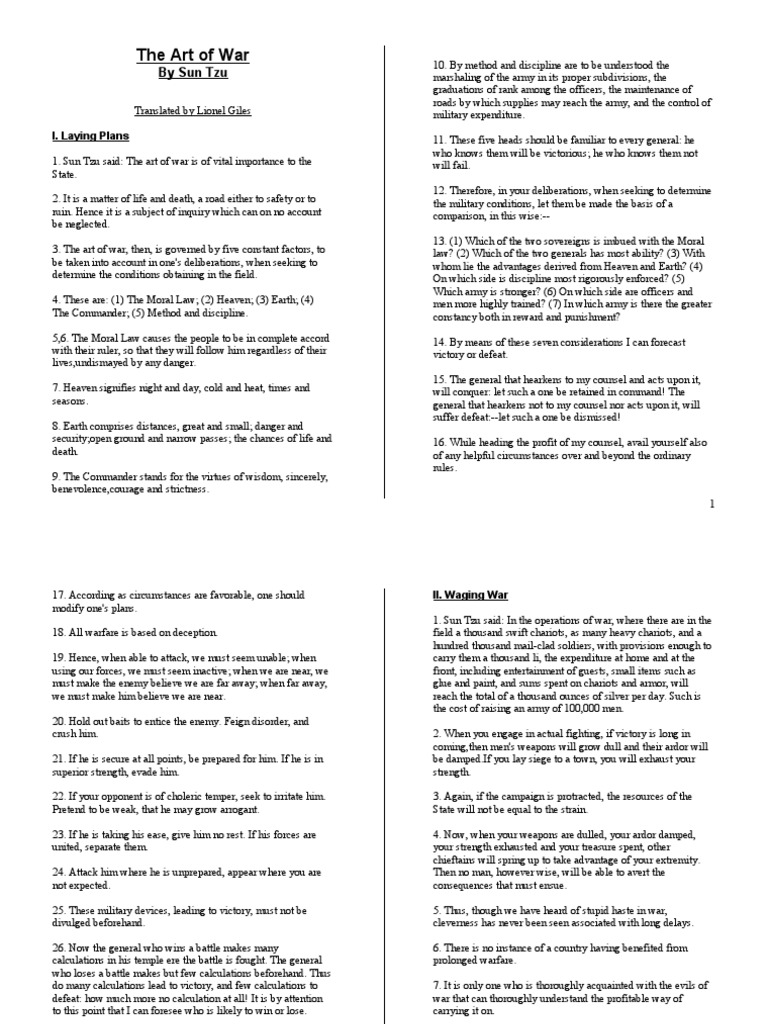 The Art of War | PDF | The Art Of War | Unrest