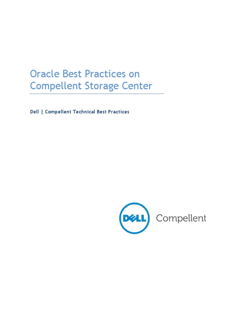 Dell Compellent Oracle Best Practices | PDF | Oracle Database | Backup